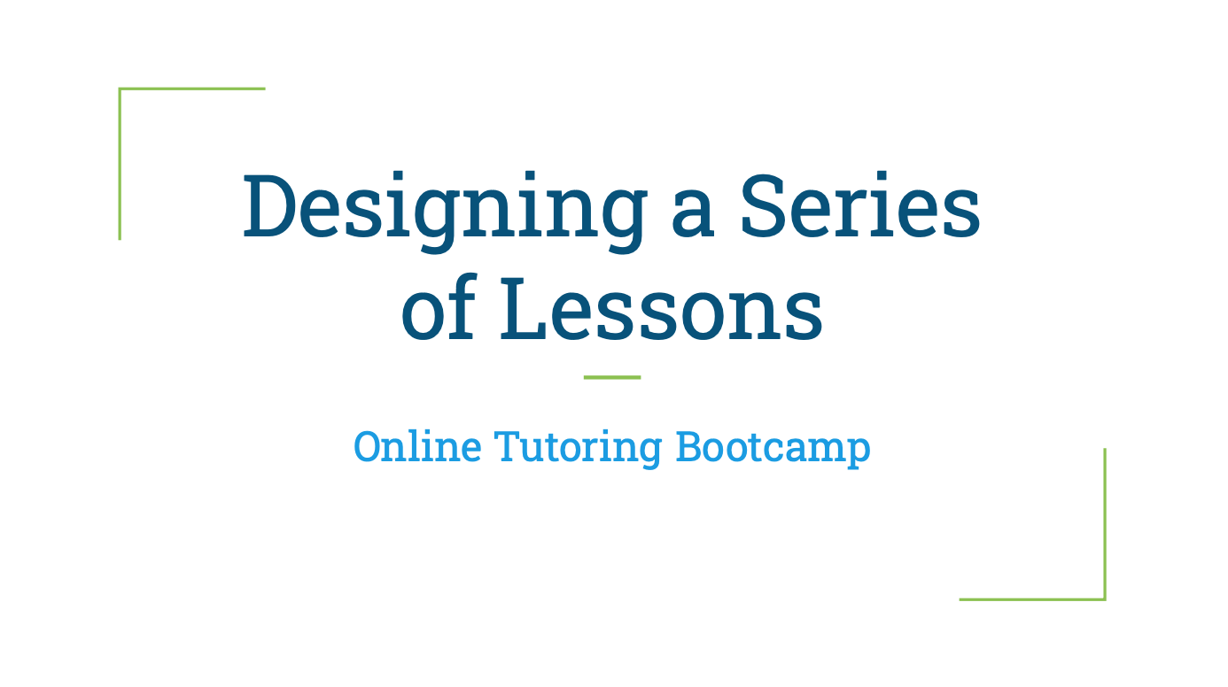 Designing a series of lessons title page – Abridge Academy
