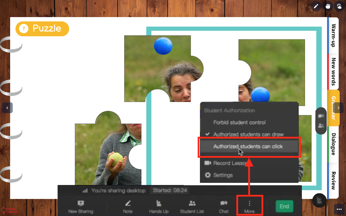 ClassIn: Screen sharing the Abridge Academy slides – Abridge Academy