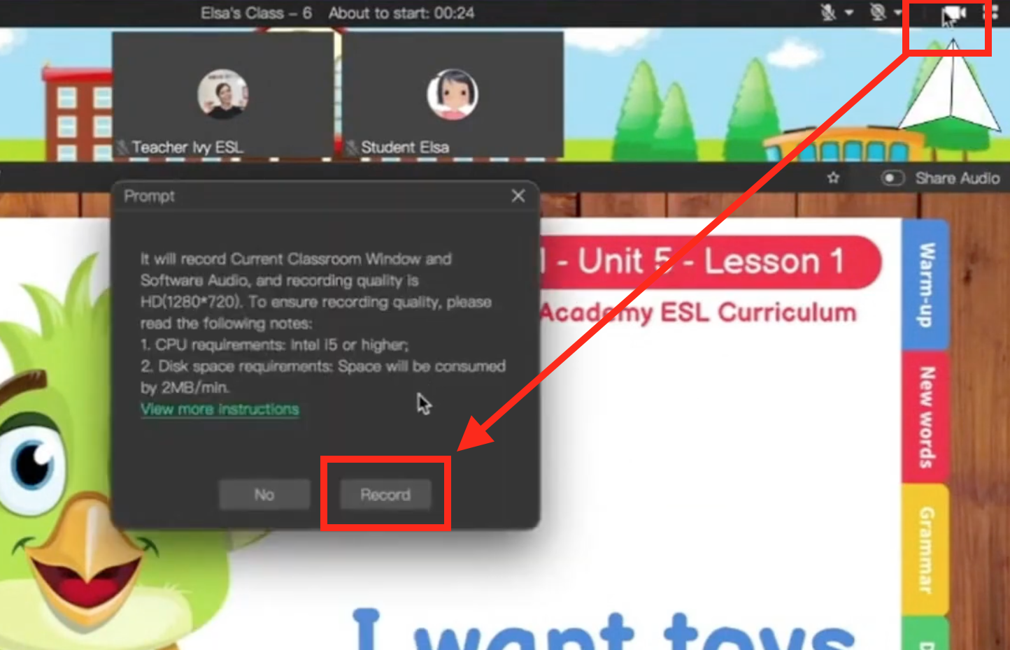 ClassIn: Recording classes – Abridge Academy