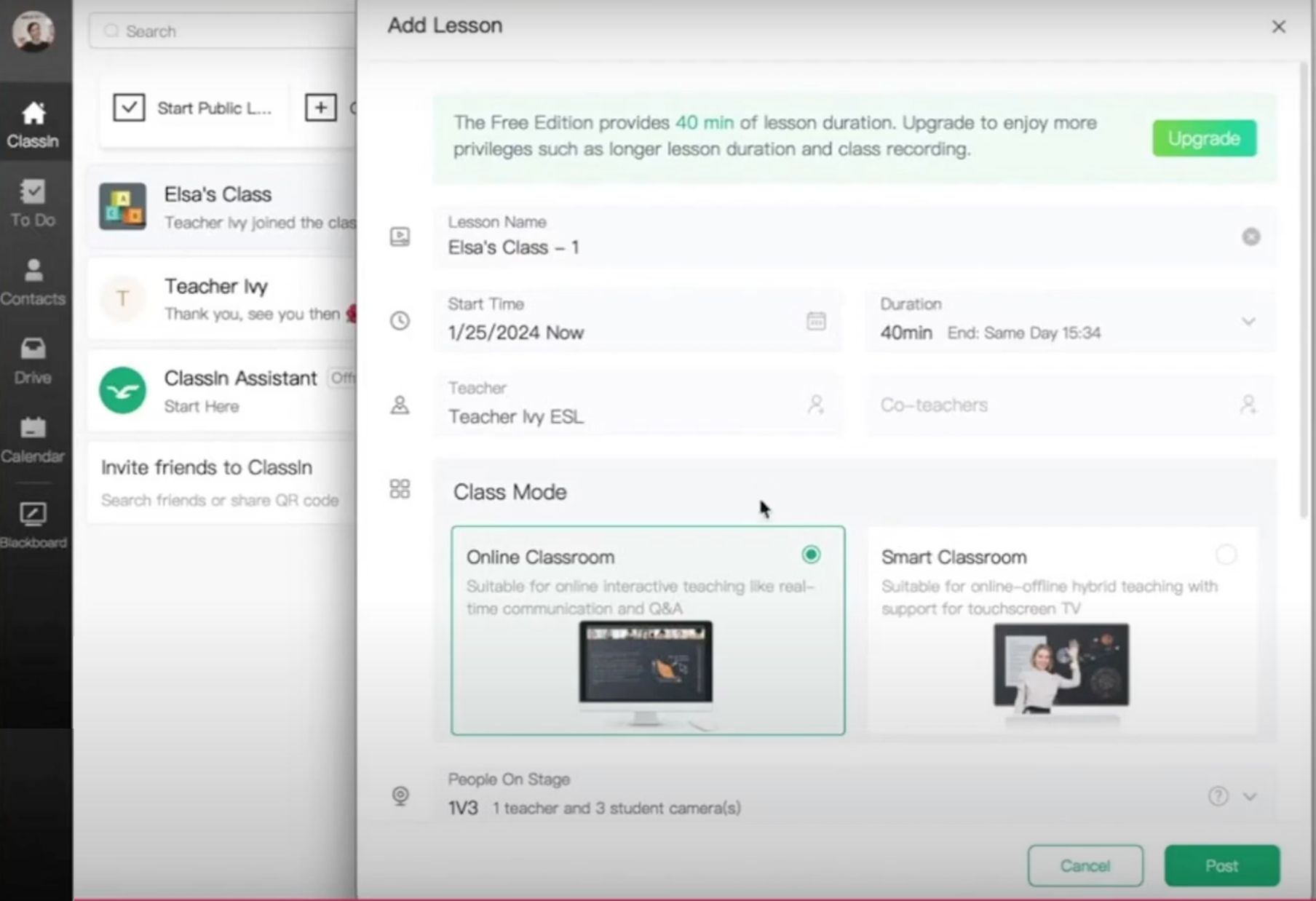 ClassIn: Setting up classes and lessons – Abridge Academy